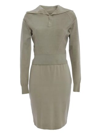 Alaia lot de deux pièces en laine (années 1980) - Vert