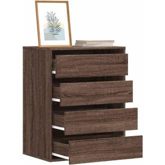 vidaXL Commode dangle chêne marron 60x41x76 cm bois dingénierie - Vidaxl