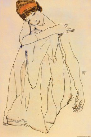 1art1 Egon Schiele XXL Poster Die T&auml;nzerin, 1913 Plakat | Bild 120x80 cm