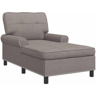 vidaXL Lounge-Liege mit Kissen Taupe 91 x 157 x 91 cm Stoff vidaXL