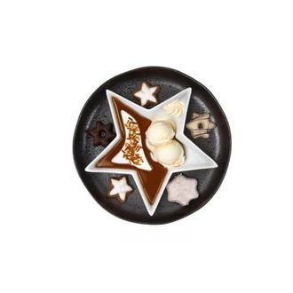 Holst Porzellan CC 220 RT 324 2-tlg. Porzellan-Servierkombination 24 cm Carbon Schwarz-Grau 24 x 24 x 3,5 cm 1 Set