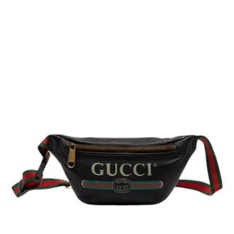 Gucci Sac banane logo Pre-owned - Femme - Pre-owned - Noir - Taille: ONE Size