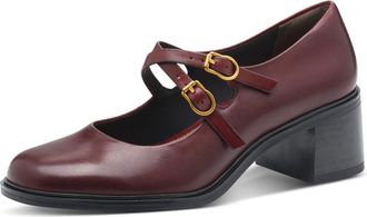 Tamaris Damen Pumps Leder rot 37