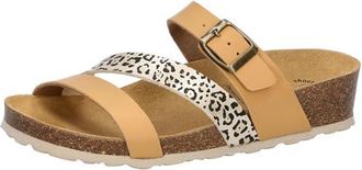 Lico Pantoufles à paillettes naturelles pour femme, beige, 37 EU