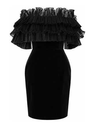 Elisabetta Franchi Robe Au Genou - Noir