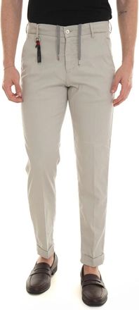 Marco Pescarolo Homme, Pantalons, Beige, Taille: M Pantalon Jogger avec revers