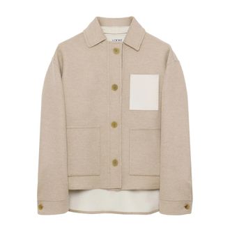 Loewe Workwear-Jacke aus Wolle und Kaschmir - - Jackets - Damen - Beige - 3XS