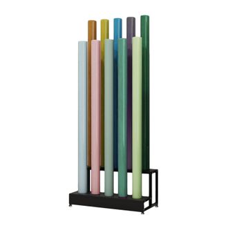 Generic Gewerbliches Stoffrollen-Aufbewahrungsregal, Mehrschichtiges Textilstoffrollen-Präsentationsregal, for 10/15 Rollen, for Tischdecken-/Tapeten-/Verpack