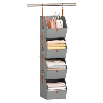 Generic Türhaken Organizer | 4-Stufiger Kleiderorganizer,Aufhängbarer Kleiderschrank Aufbewahrung,Für Wohnung Schlafzimmer Studentenwohnheim Kinderzimmer Büro