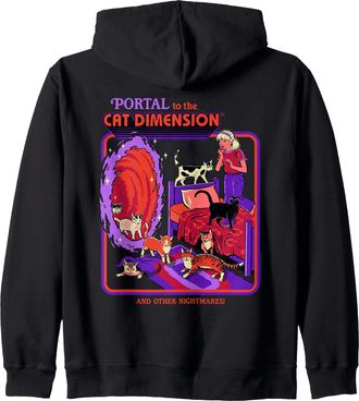 Steven Rhodes Cat Dimension Sci Fi Retro Vintage Funny Adult Humor Kapuzenjacke