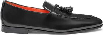 Santoni Homme, Chaussures, Noir, Taille: 42 1/2 EU Mocassins &agrave; pampilles en cuir