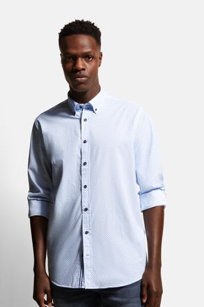 Bugatti Herren Freizeithemd mit feinen grafischen Prints