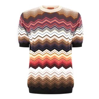 Missoni Homme, Pulls, Multicolore, Taille: XL Pull en coton zigzag