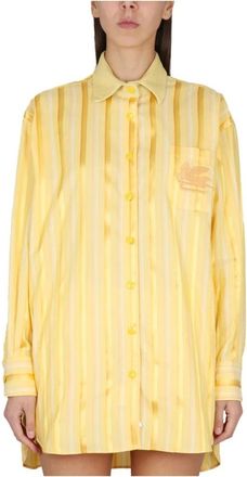 Etro Femme, Blouses et Chemises, Jaune, Taille: 34 FR Ensemble chemise boutonn&eacute;e ray&eacute;e et short