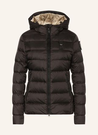 Blauer Daunenjacke schwarz