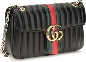 Gucci Calfskin Leather Shoulder Bag - Black