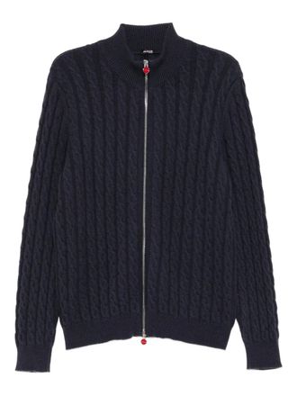 Kiton cardigan à fermeture zippée - Bleu