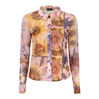 Desigual Lang&auml;rmeliges Hemd mit Muster - - Blouses & Shirts - Damen - Rosa - M