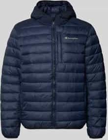 Champion Steppjacke mit Kapuze und Logo