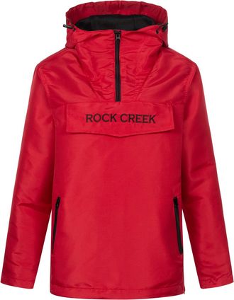 Rock Creek Damen &Uuml;bergangs Jacke Outdoor Jacke Windbreaker &Uuml;bergangsjacke Anorak Kapuze Regenjacke Winterjacke Damenjacke Jacket D-474 Rot 2XL