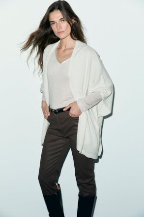 Gerard Darel Gilet poncho en cachemire - REYA - Ecru