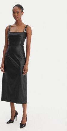 HUGO BOSS Kleid aus Kunstleder Kattarina-1 50553546 Schwarz Slim Fit
