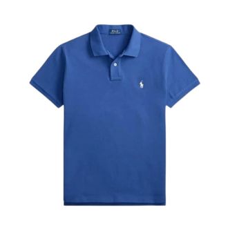 Polo Ralph Lauren Homme, Tops, Bleu, Taille: 2XL Polo en coton coupe personnalis&eacute;e