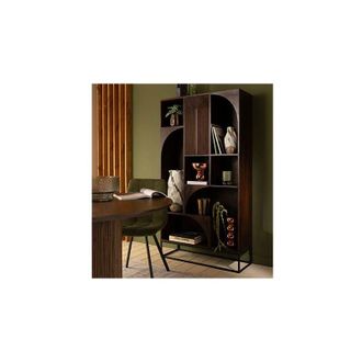 Jolipa Jolipa - Etag&egrave;re design 1 porte 7 niches 90x33x168 cm en manguier brun
