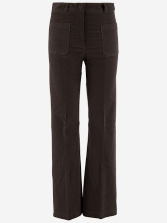 Ql2 Quelledue Pantalon en velours de coton extensible Ql2 Donna