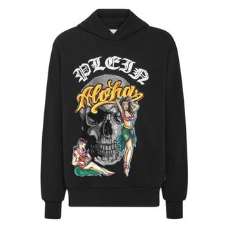 Philipp Plein Homme, Sweatshirts et sweats &agrave; capuche, Noir, Taille: L Sweat &agrave; Capuche Hawaii
