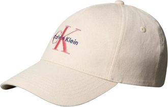 Calvin Klein unisex, Accessoires, Beige, Taille: ONE Size Twill Embroidered Monogram Logo Cap