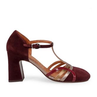 Chie Mihara Bordeaux Riemchensandaletten mit Absatz - - Shoes - Damen - Rot - 37 EU