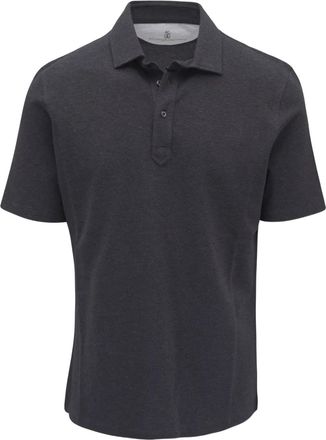 Brunello Cucinelli polo à manches courtes - Gris
