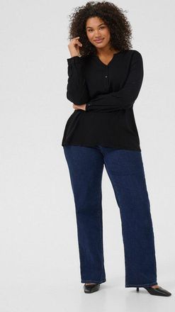 Kaffe Curve Langarmbluse Langarm-Bluse KCsida Gro&szlig;e Gr&ouml;&szlig;en