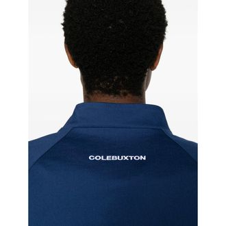Cole Buxton Logo-Print Cotton Bomber Jacket - Navy