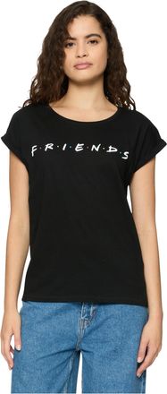 Merchcode Damen Mc331-ladies Friends Logo Tee T-Shirt, Schwarz, S EU