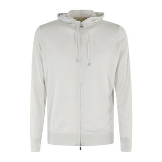 FILIPPO DE LAURENTIIS Cashmere Kapuzenpullover Mit Durchgehendem Rei&szlig;verschluss - - Sweatshirts & Hoodies - Herren - Grau - 4XL
