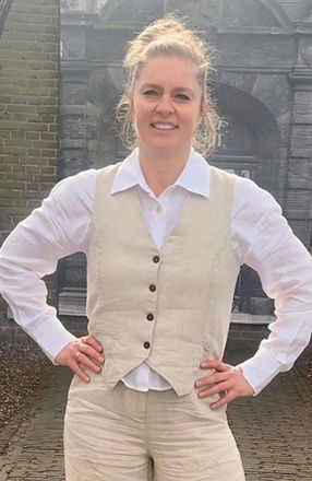 Kings of Indigo Kings of Indigo Damen vegan Weste Lucia Ungef&auml;rbt Beige