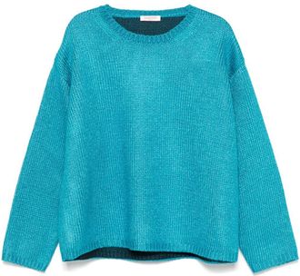 Valentino Garavani Pullover in Glanzoptik - Blau