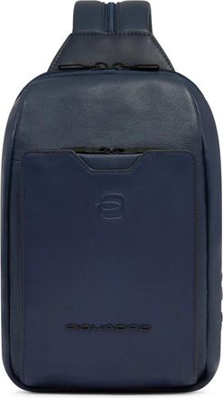 Piquadro Homme, Sacs, Bleu, Taille: ONE Size Sac bandouli&egrave;re convertible en sac &agrave; dos