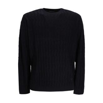 Emporio Armani Homme, Pulls, Bleu, Taille: M Pulls &agrave; col rond