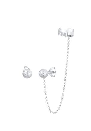 Elli Ohrringe Earcuff, Kugel, Geo