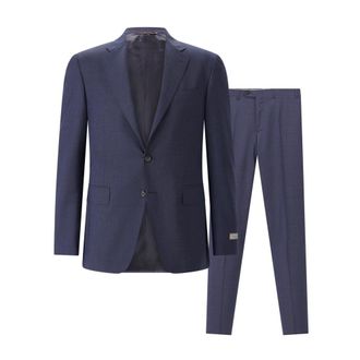 Canali Einreiher-Anzug - - Suits - Herren - Blau - 2XL