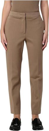 Max Mara Femme, Pantalons, Brun, Taille: 42 FR Pantalon droit