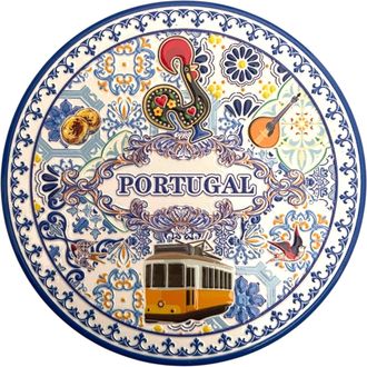 Generic Portugal Keramik-Untersetzer mit Korkboden, hitzebeständig, Untersetzer mit eingebetteten portugiesischen Denkmälern & Multi-Fliesen, exklusive Editio