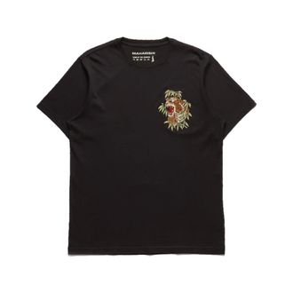 maharishi Bambus Tiger Tee Schwarz - - Tops - Herren - Schwarzk - S