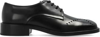 Jil Sander Femme, Chaussures, Noir, Taille: 37 1/2 EU Derbies en cuir perfor&eacute;