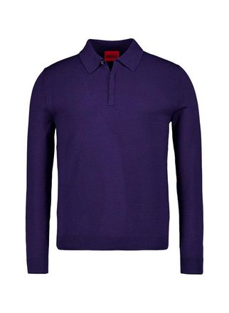 HUGO BOSS Herren Pullover blau unifarben