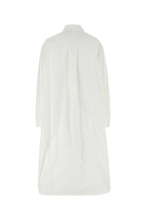 Jil Sander Womens Cotton Poplin Shirt Dress White