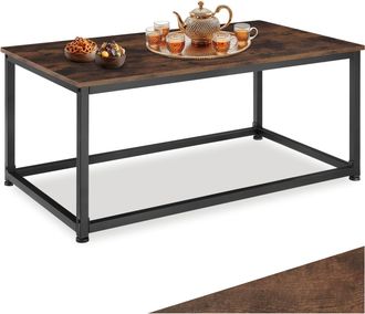 TecTake Couchtisch Holz und Metall, Wohnzimmertisch 100 x 55 x 45,5 cm, Sofa Tisch Wohnzimmer M&ouml;bel, Couch Tisch, Coffee Table, Zimmer Deko, Beistelltisch - I